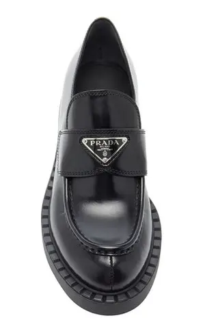 Prada Leather Loafers - Black