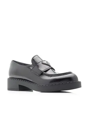 Prada Leather Loafers - Black