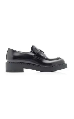 Prada Leather Loafers - Black