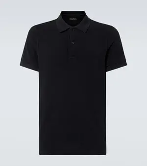 TOM FORD Cotton Polo Shirt - Black