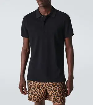 TOM FORD Cotton Polo Shirt - Black
