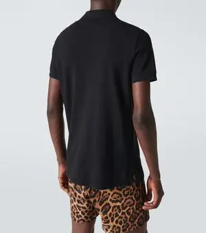 TOM FORD Cotton Polo Shirt - Black