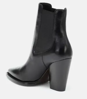 Saint Laurent Theo 95 Leather Chelsea Boots - Black