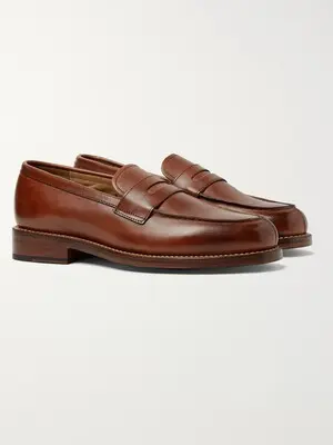 Grenson Peter Hand-painted Leather Penny Loafers