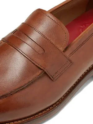 Grenson Peter Hand-painted Leather Penny Loafers