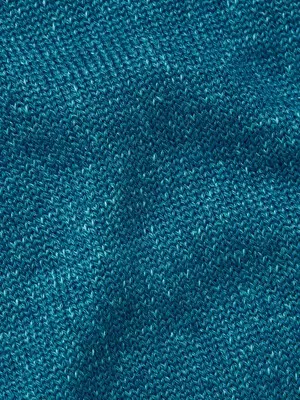 Loro Piana Slim-fit Mélange Linen, Cashmere And Silk-blend Sweater - Blue