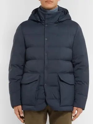 Loro Piana Clearwater Quilted Storm System Shell Down Jacket