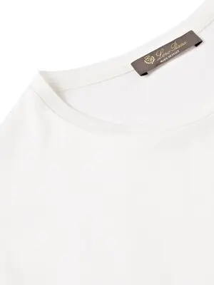 Loro Piana Slim-fit Silk And Cotton-blend Jersey T-shirt - Neutrals