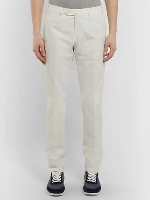 Loro Piana Slim-fit Cotton-blend Trousers