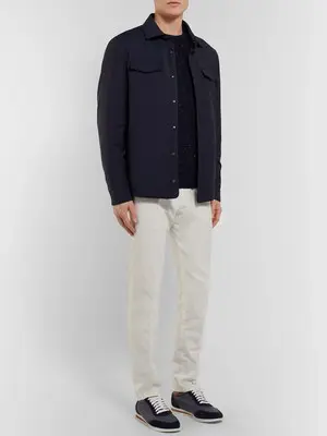 Loro Piana Slim-fit Cotton-blend Trousers