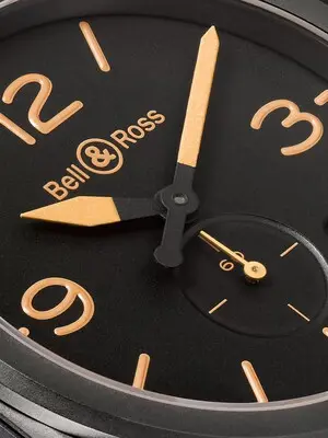 BELL & ROSS Br S Heritage 39mm Ceramic And Leather Watch