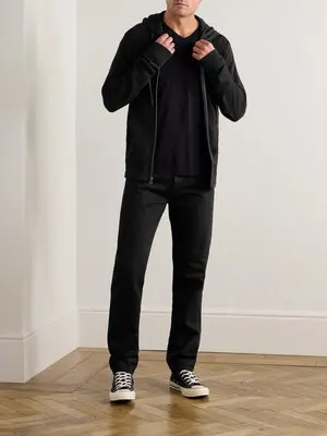 JAMES PERSE Supima Cotton-jersey Hoodie - Black