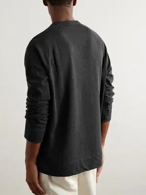 JAMES PERSE Loopback Supima Cotton-jersey Sweatshirt - Gray