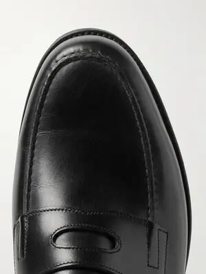 John Lobb Lopez Leather Penny Loafers - Black