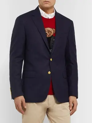 Polo Ralph Lauren Unstructured Linen-blend Blazer - Blue