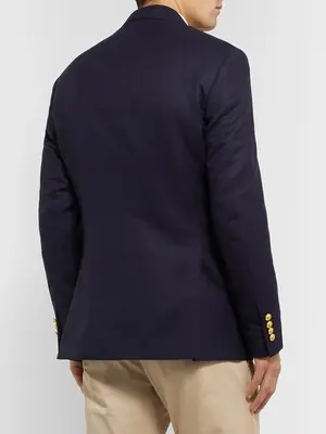 Polo Ralph Lauren Unstructured Linen-blend Blazer - Blue