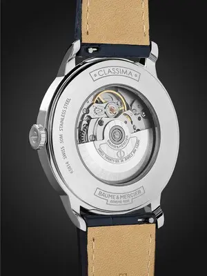 Baume & Mercier Classima Automatic 42mm Stainless Steel And Alligator Strap Watch - White