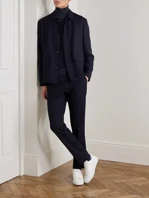 John Smedley Cherwell Merino Wool Rollneck Sweater - Blue