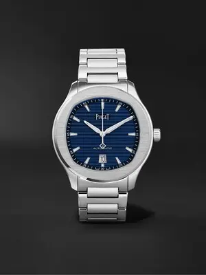 PIAGET Polo Automatic 42mm Stainless Steel Bracelet Watch - Blue