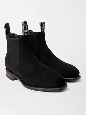 R.M.WILLIAMS Comfort Craftsman Suede Chelsea Boots - Black