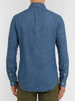 Ralph Lauren Slim-fit Button-down Collar Washed-denim Shirt