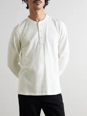 Rag & Bone Cotton-jersey Henley T-shirt - White