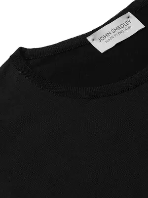 John Smedley Belden Slim-fit Knitted Sea Island Cotton T-shirt - Black