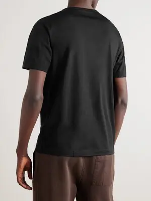 Sunspel Slim-fit Cotton-jersey T-shirt - Black