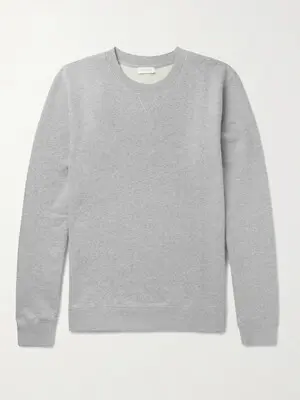 Sunspel Brushed Loopback Cotton-jersey Sweatshirt - Gray