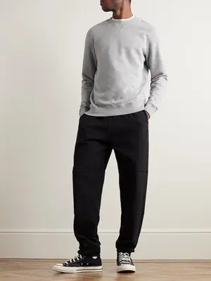 Sunspel Brushed Loopback Cotton-jersey Sweatshirt - Gray