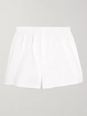 Sunspel Cotton Boxer Shorts - White