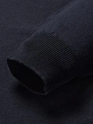 John Smedley Tapton Slim-fit Merino Wool Half-zip Sweater - Blue