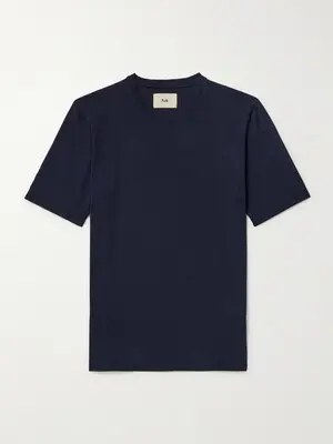 Folk Assembly Cotton-jersey T-shirt - Blue