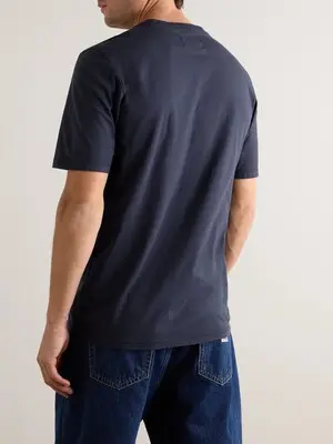 Folk Assembly Cotton-jersey T-shirt - Blue