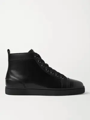 CHRISTIAN LOUBOUTIN Louis Leather High-top Sneakers