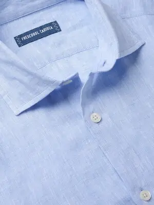 Frescobol Carioca Linen Shirt - Blue
