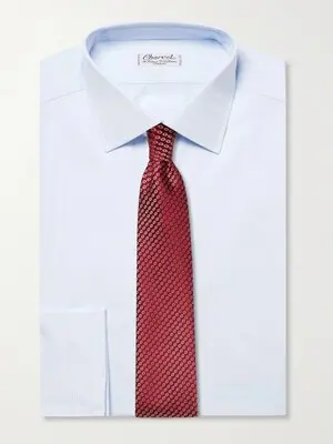 Charvet Slim-fit Double Cuff Cotton-poplin Shirt - Blue