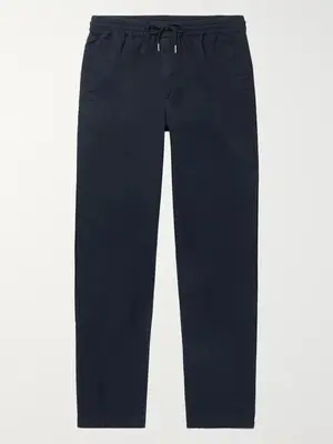Folk Tapered Cotton-twill Drawstring Trousers