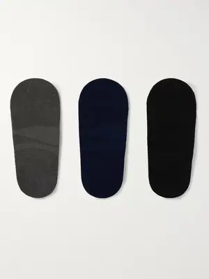 Mr P. Three-pack No-show Stretch-knit Socks - Multi