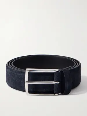 Anderson's 3.5cm Suede Belt - Blue