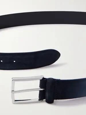 Anderson's 3.5cm Suede Belt - Blue