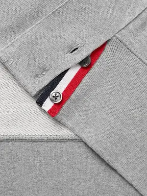 Thom Browne Slim-fit Striped Loopback Cotton-jersey Sweatshirt - Gray