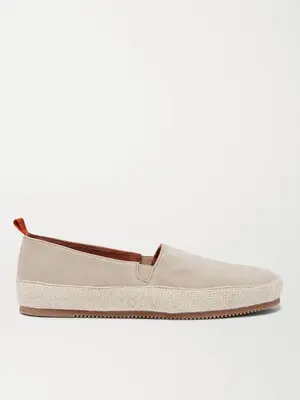 Mulo Suede Espadrilles - Neutrals