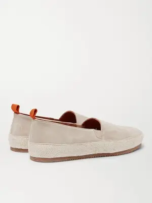 Mulo Suede Espadrilles - Neutrals