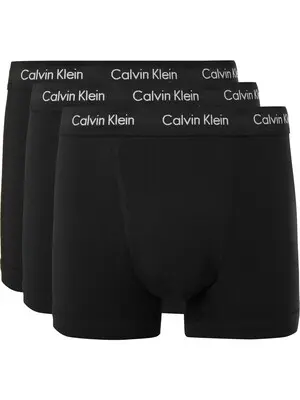 Calvin Klein Three-pack Stretch-cotton Boxer Briefs