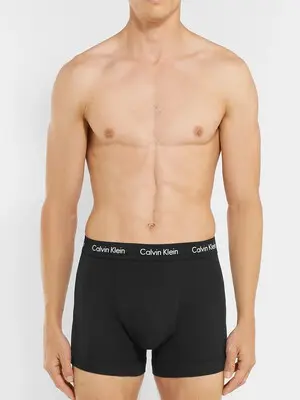 Calvin Klein Three-pack Stretch-cotton Boxer Briefs