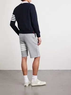 Thom Browne Slim-fit Striped Cotton-jersey Sweatshirt
