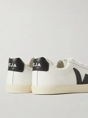 VEJA Esplar Rubber-trimmed Leather Sneakers