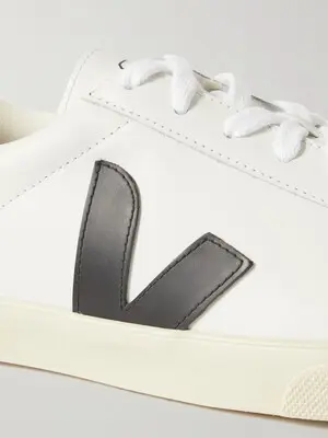 VEJA Esplar Rubber-trimmed Leather Sneakers