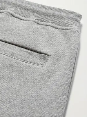 Thom Browne Tapered Striped Loopback Cotton-jersey Sweatpants - Gray